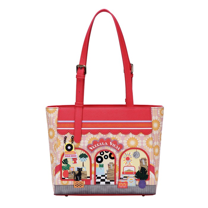 Vinyl Shopper Bag - Zip Handbags and Accessories